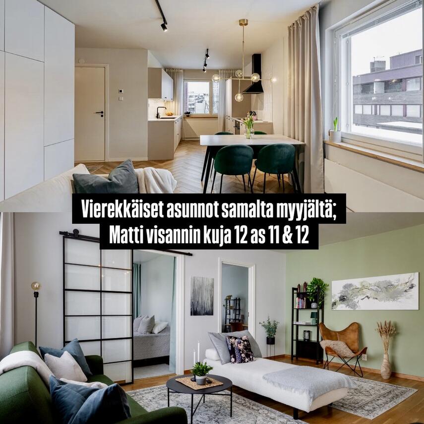 Myyd n Kerrostalo Kaksio Sein joki Keskusta Matti Visannin Kuja