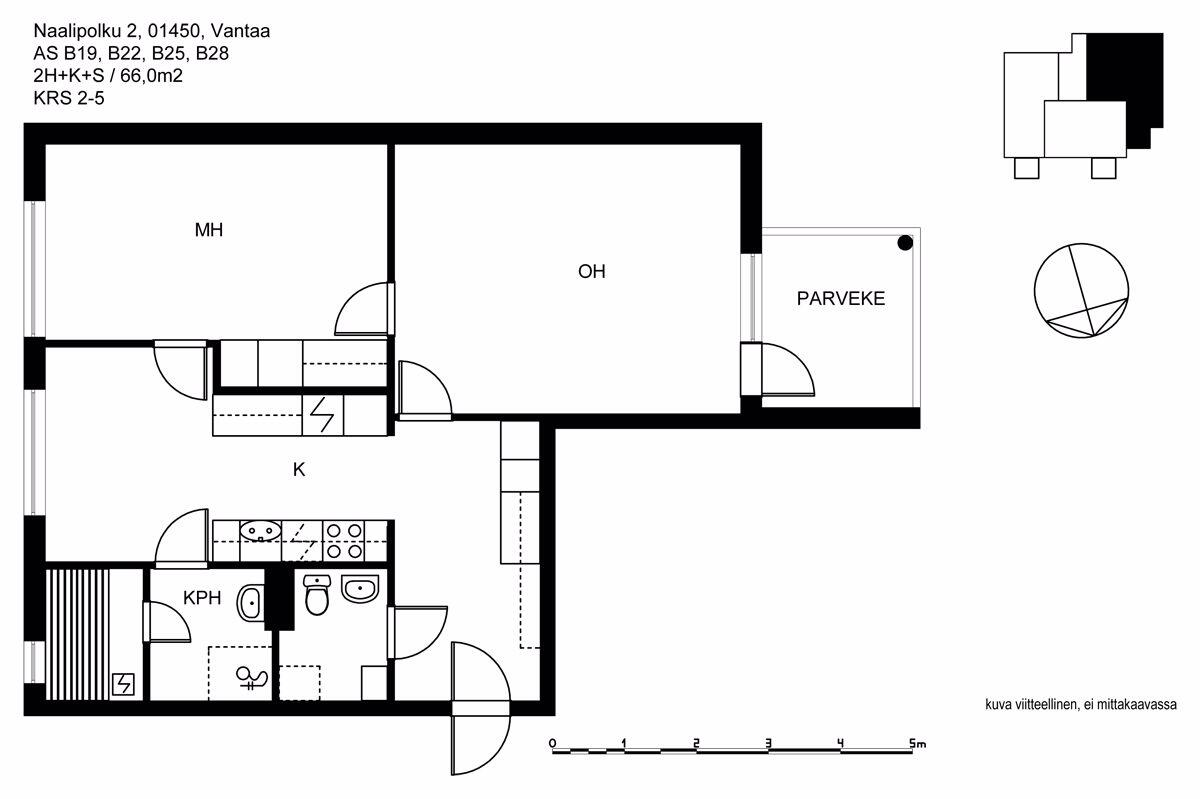 Vuokrataan Kerrostalo Kaksio - VANTAA Korso Naalipolku 2