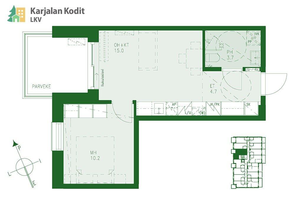 Myydään Kerrostalo, Kaksio - Joensuu, Keskusta, Torikatu 26 A 1 ...