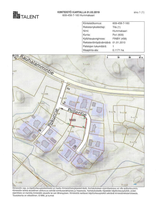 Myydään Omakotitontti - Pori, Noormarkku, Pollentie 3 - Etuovi.com 21842300