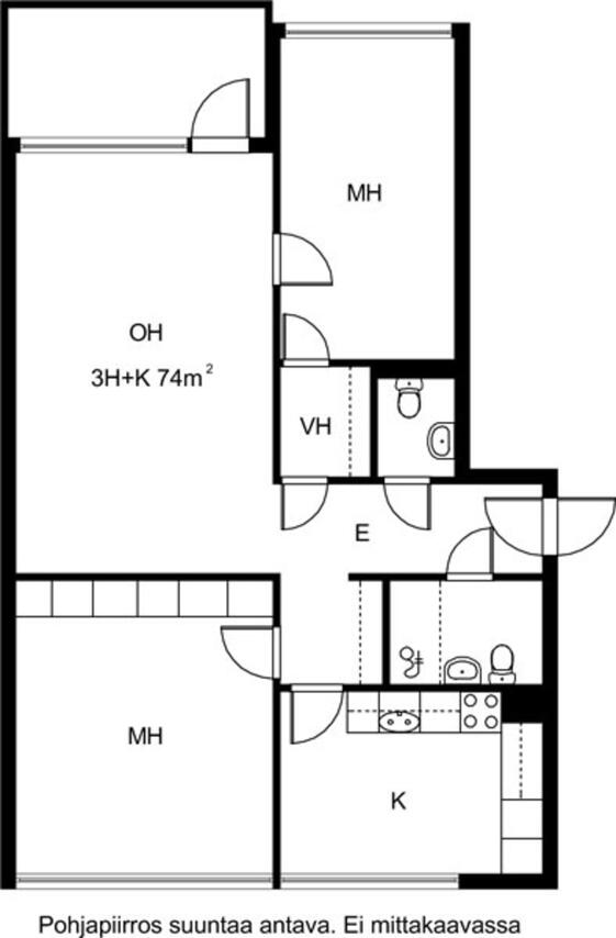 Vuokrataan Kerrostalo 3 huonetta - Espoo Karakallio Kotkatie 6 L