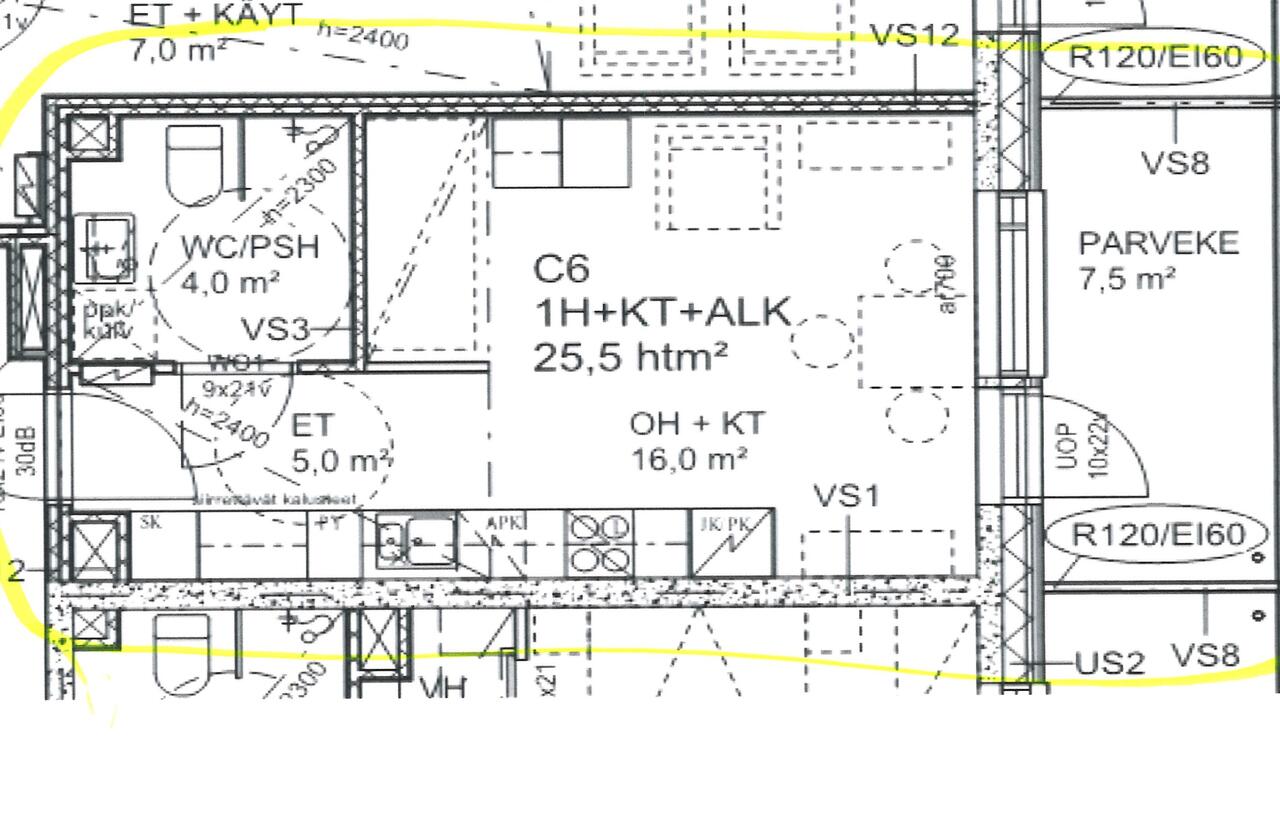 For sale Block of flats Studio - Oulu Keskusta Rautatienkatu 29