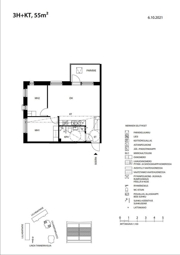 Vuokrataan Kerrostalo 3 huonetta - Espoo Linda Tannerin kuja 2 F