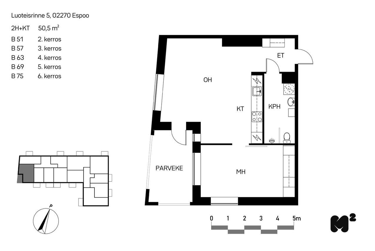 Vuokrataan Kerrostalo Kaksio - Espoo Finnoo Luoteisrinne 5