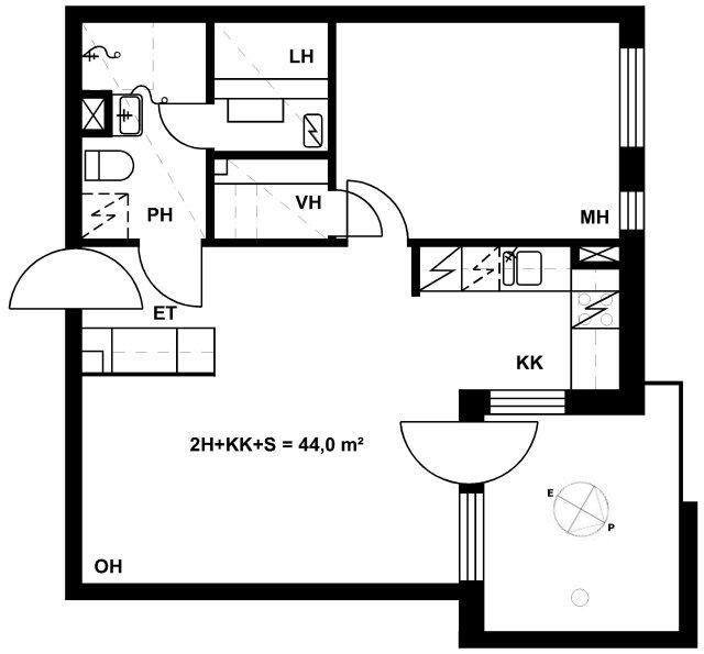 Vuokrataan Kerrostalo Kaksio - Helsinki Ruskeasuo Tilkankatu 27